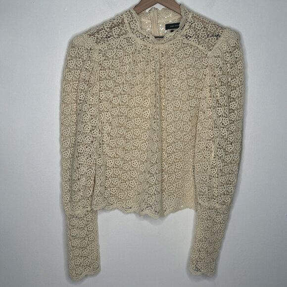 Isabel Marant | Tops | Isabel Marant Emeline Top 42 Lace High Neck ...